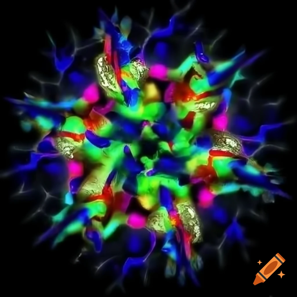 Hyperrealistic 3d render of genetics using electron microscope ...