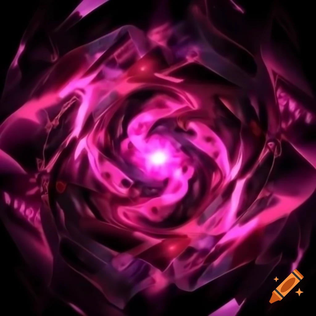 Magical realm with pink and black colors in domain expansion theme on ...