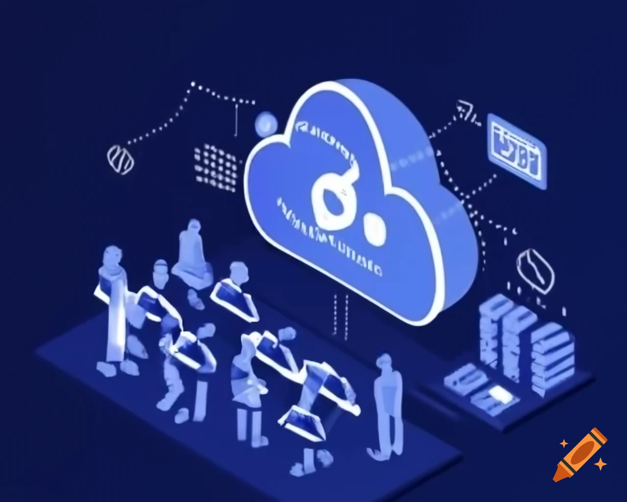 Concept of cloud governance on Craiyon