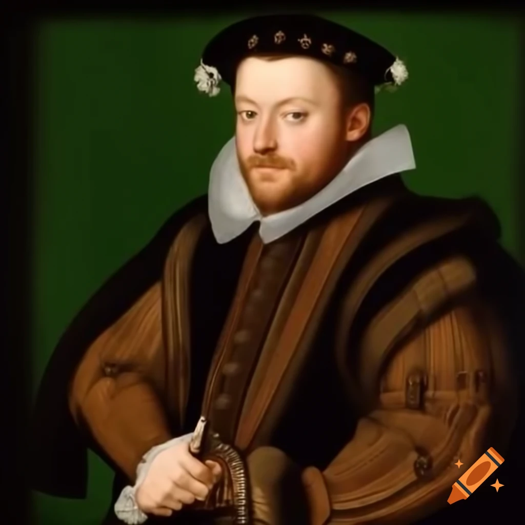 Full body portrait of English news reporter in 14th-16th century ...