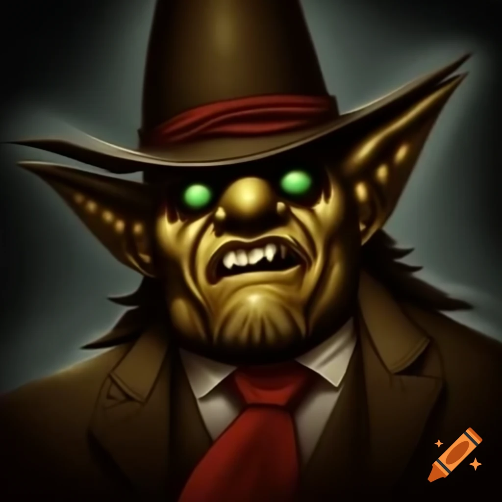 Hobgoblin character in suit with weaponized bowler hat, inspired by ...