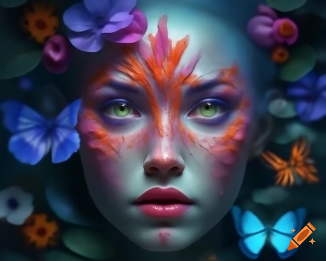 Hyper realistic portrait view with extreme details and clarity on Craiyon