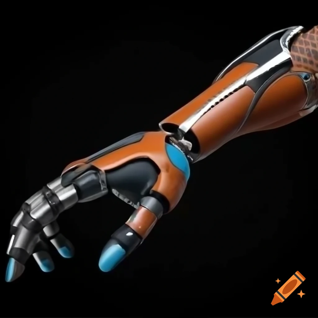 Realistic bionic lower arm design on Craiyon