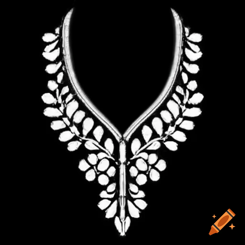 Printable neck embroidery design on Craiyon