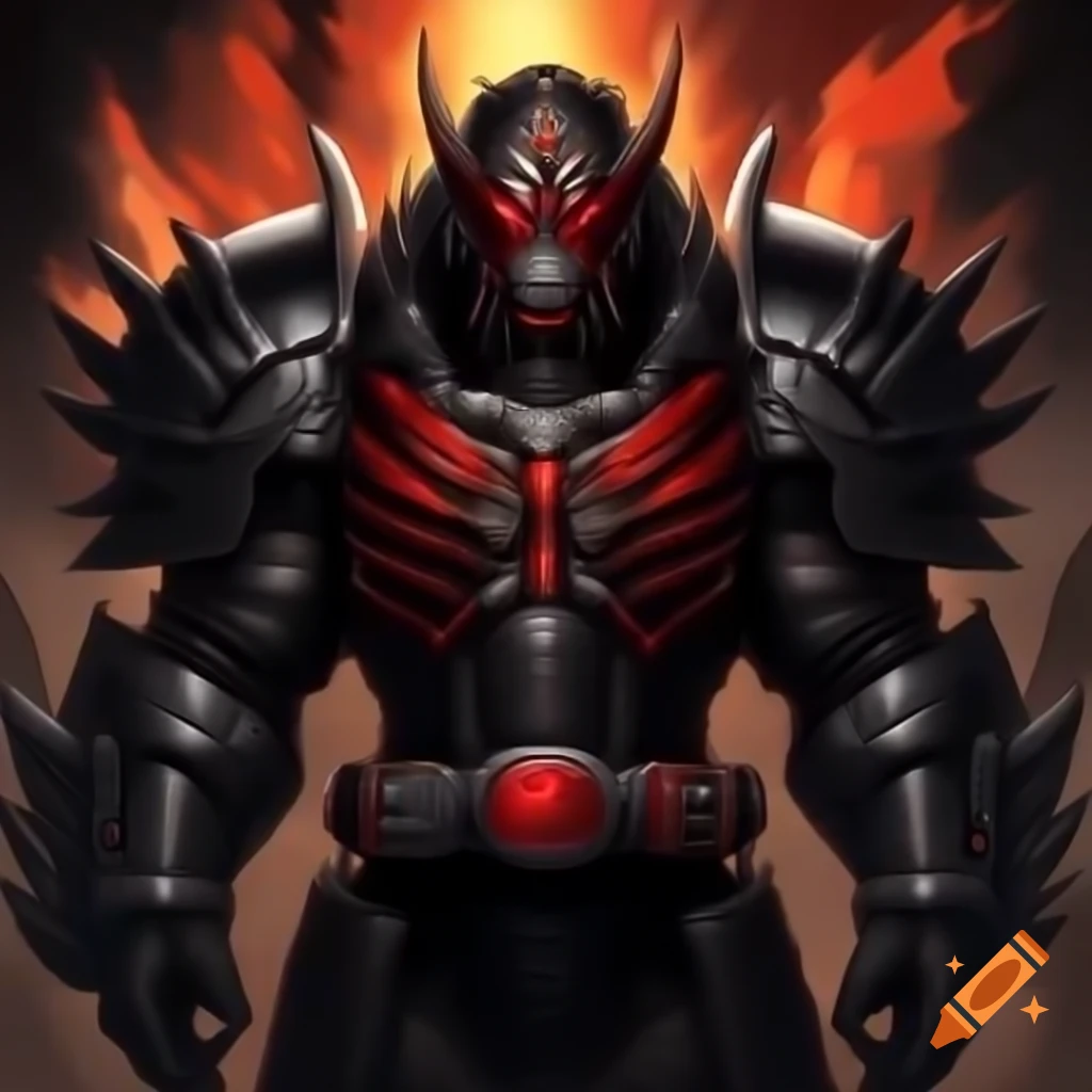 Orc warrior in black and crimson armor ready for battle in Azeroth on ...