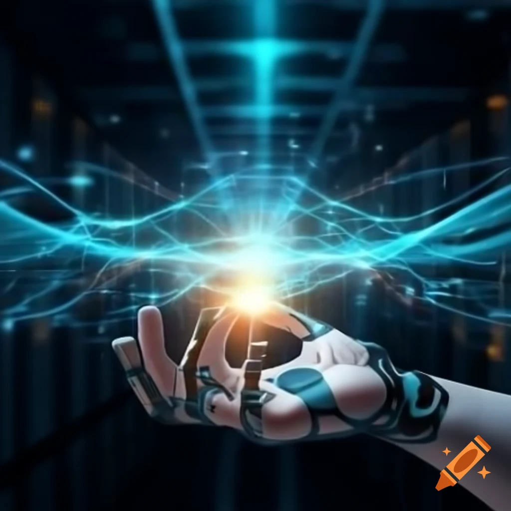 Futuristic hand holding glowing digital indian flag made of data ...