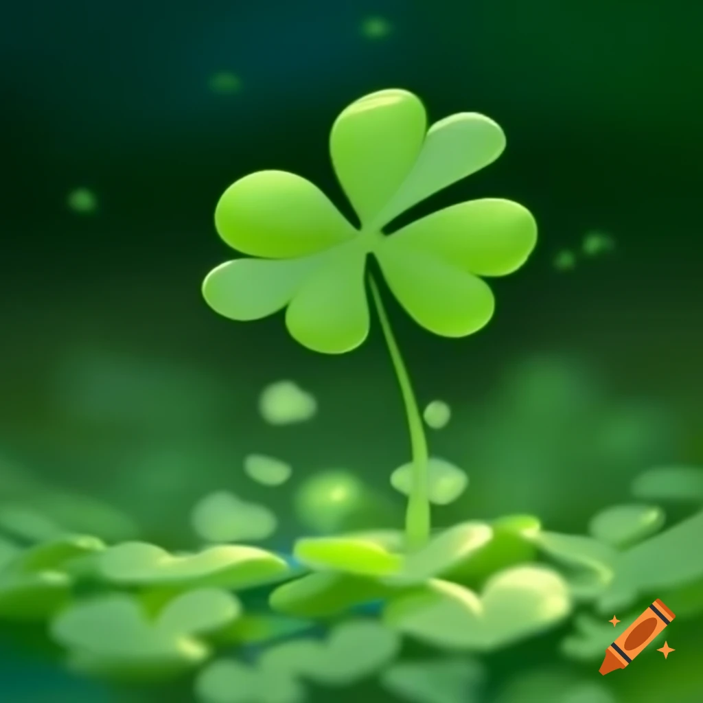 Whimsical animation of floating shamrocks for Irish charm on Craiyon