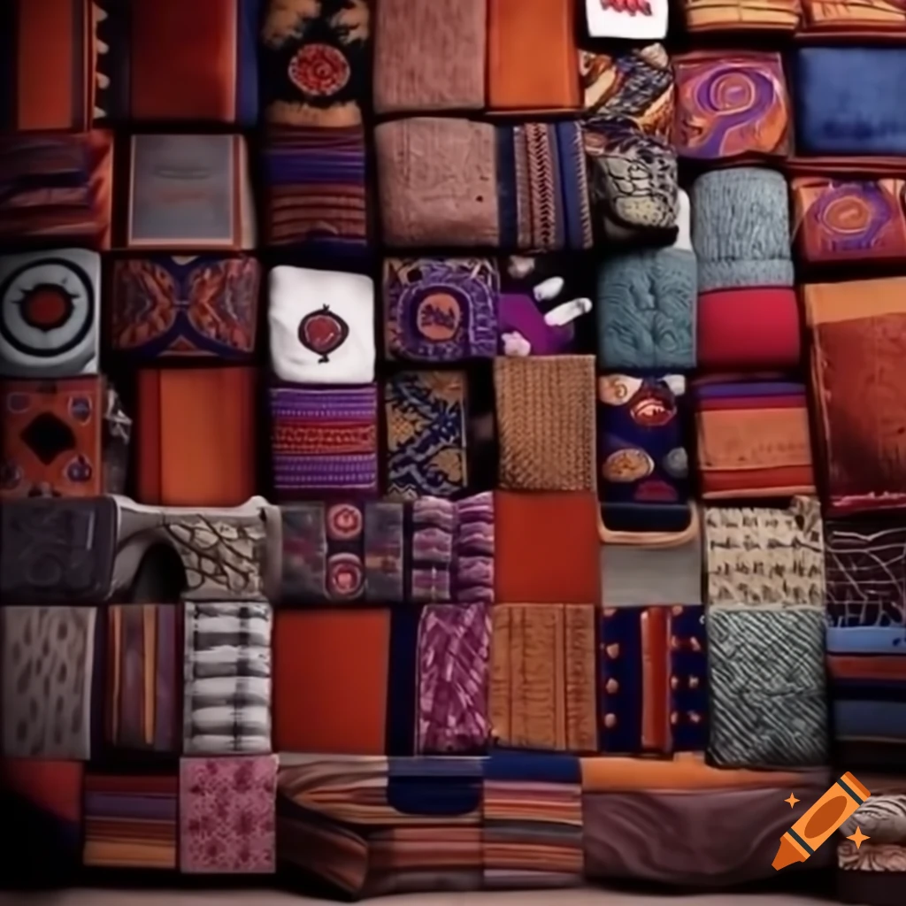 Mood board featuring Nigerian ethnic wear with vibrant patterns and ...