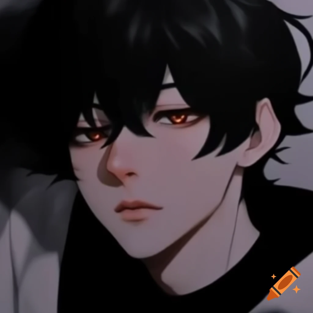 Anime-style character portrait reflecting introspective mood on Craiyon