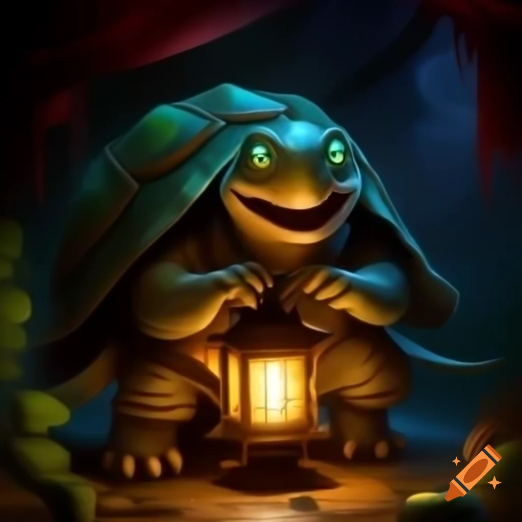 Kung fu turtle with katana navigating Asian-inspired dungeons under ...