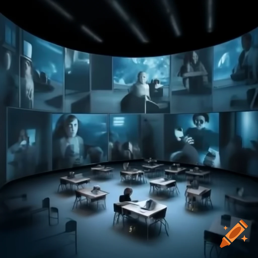 Immersive classroom design featuring math lessons on walls and floor on ...