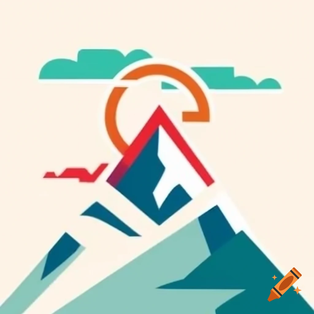 Logo design featuring stylized mountain peak and mst letters on Craiyon