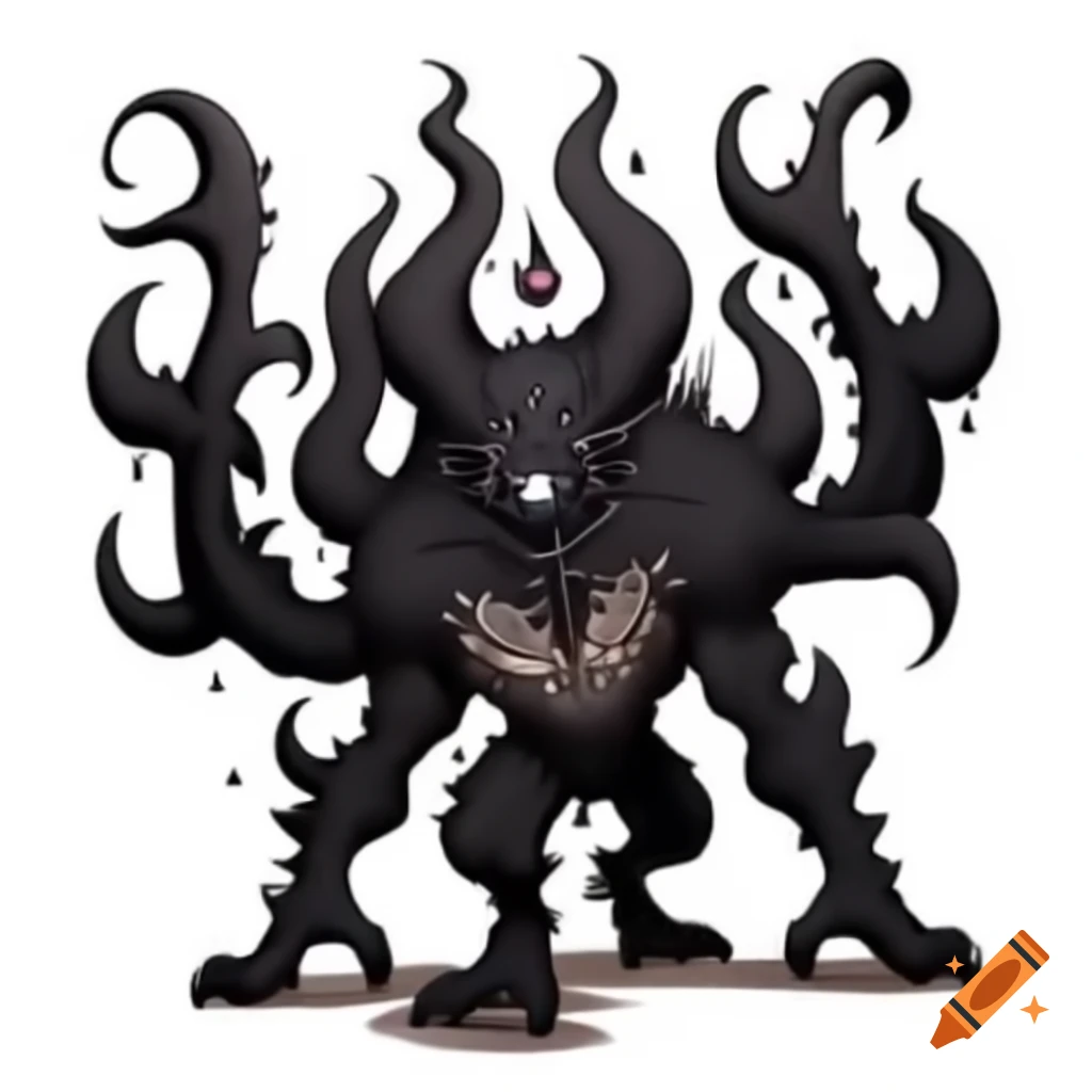 Cosmic void entity with black flame hair and a cool human-like face on ...