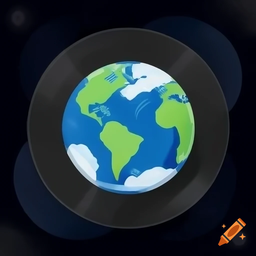 Disc representation of earth on Craiyon