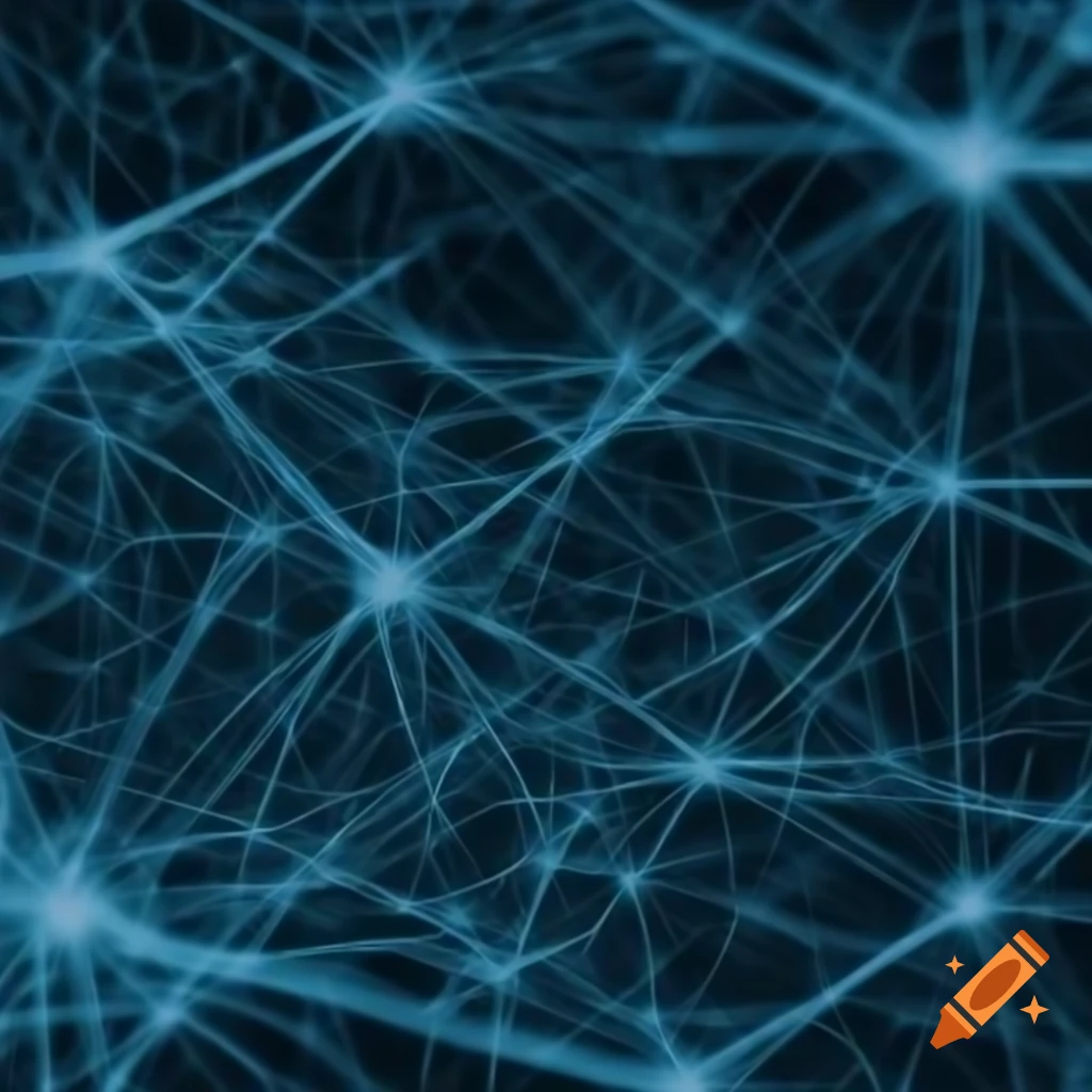 Diagram illustrating a dense neural network structure on Craiyon