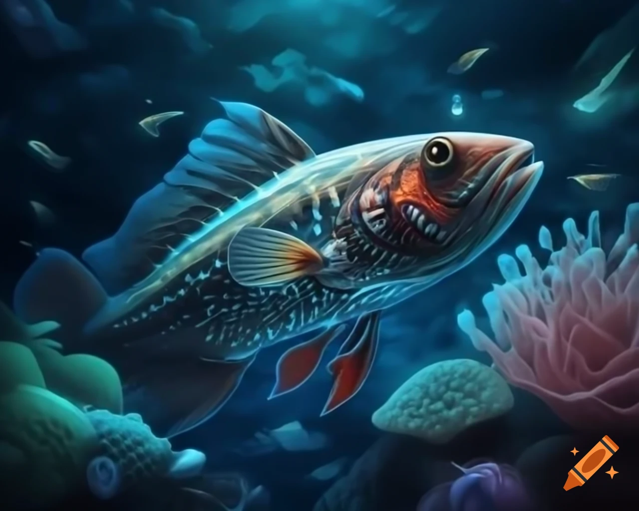 Highly detailed abstract portrait with maximum sharpness and clarity on ...