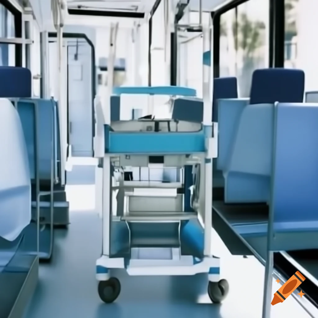 IR guided medical trolley for transporting medicines with wheelchair ...