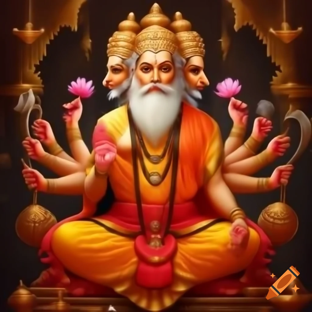 Brahma Purana, a sacred text of Hindu religion on Craiyon