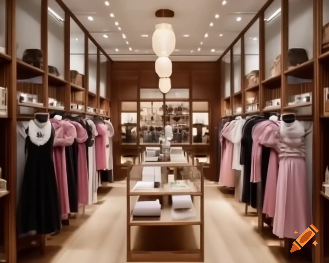 Retail layout for women's western wear with modern fixtures and product ...