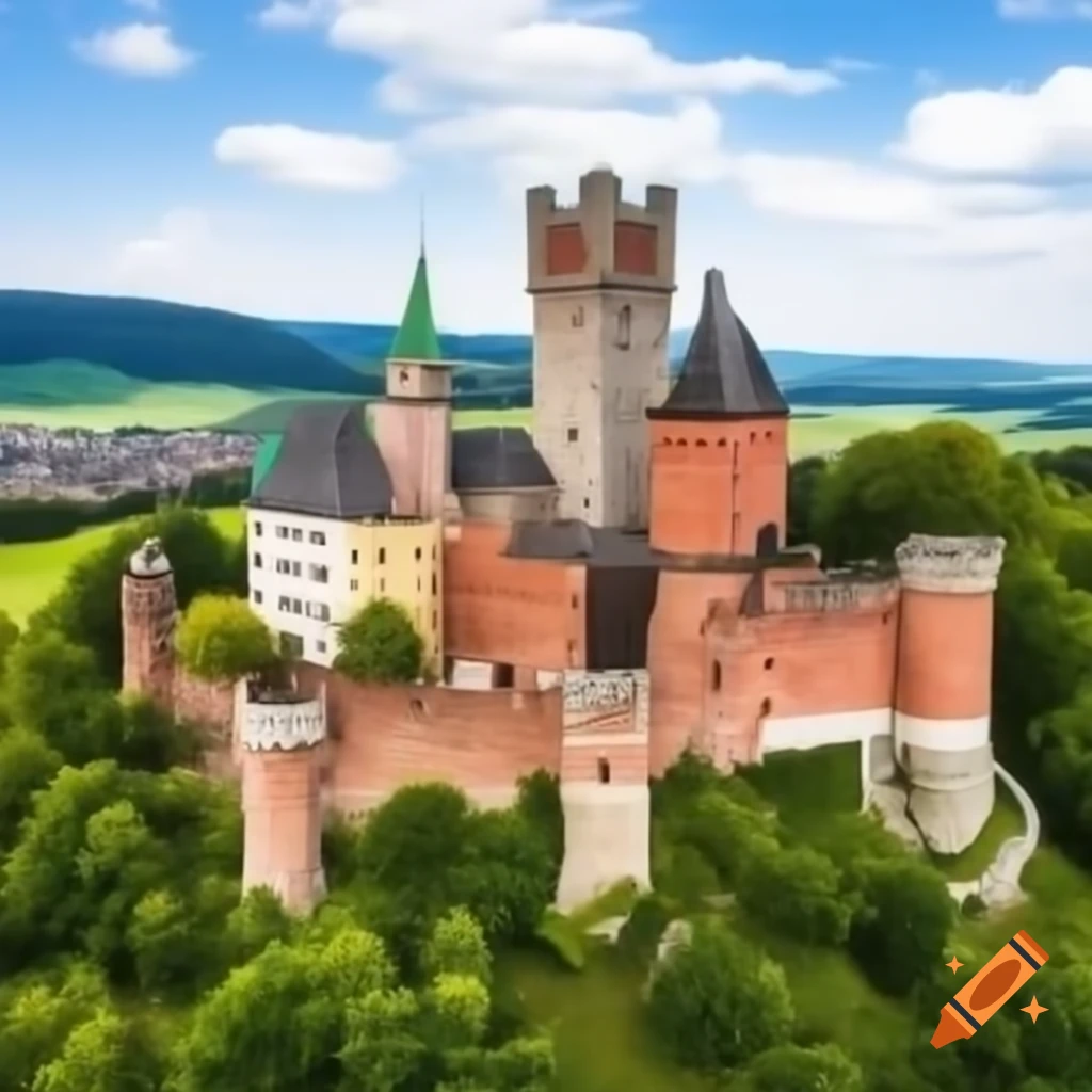 Medieval castle in Northern Europe on Craiyon