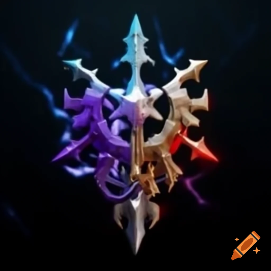 Clan crest depicting unity between ark defenders and dark-falz with ...