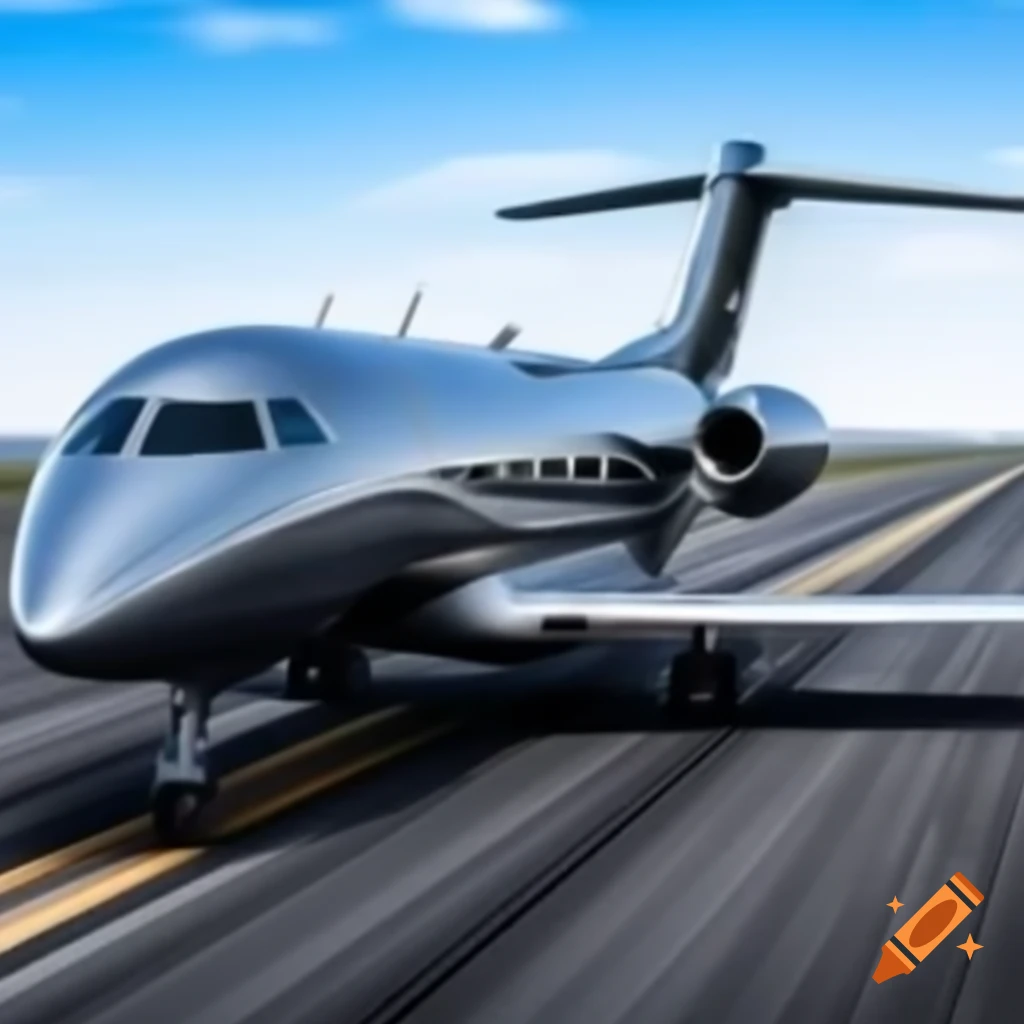 Sleek modern regional jet with aerodynamic design for efficiency on Craiyon
