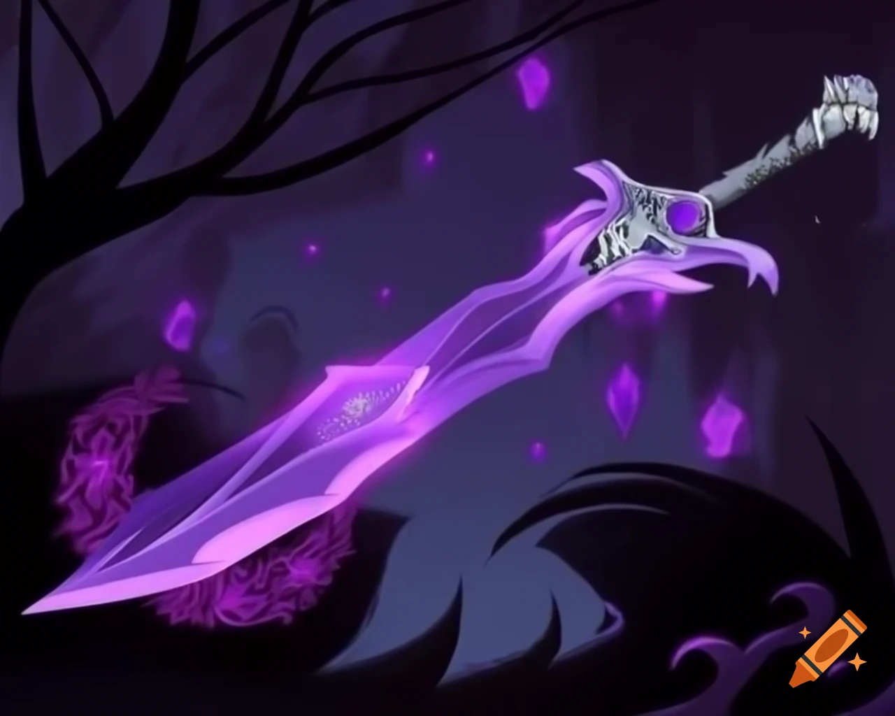 Magical living dagger in medieval elven fantasy style with swirling ...