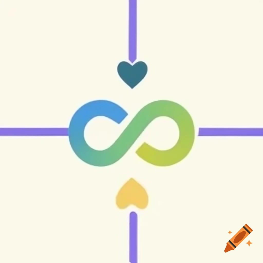 Minimalist logo design with stylized thread forming heart or infinity ...