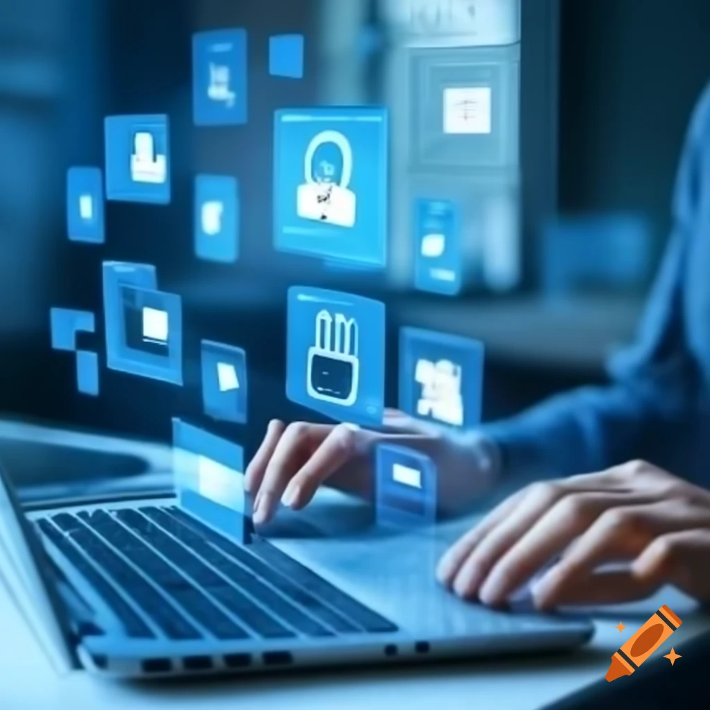 Computer technology support services on Craiyon