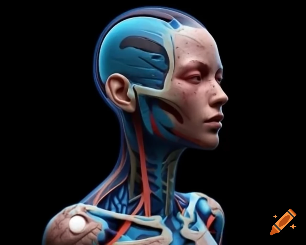 Highly detailed and sharp portrait view of a subject in full body on ...