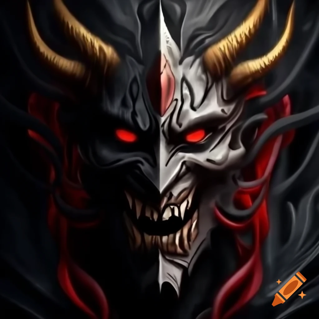 Intricate full-face mask inspired by asuras and rakshasas from Hindu ...