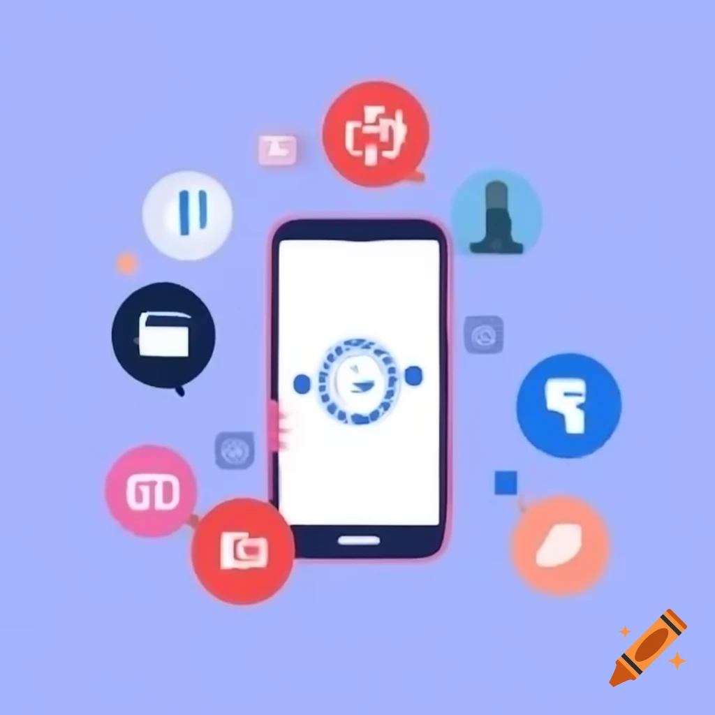 Illustration of Telegram features: lock icon for secure messaging ...