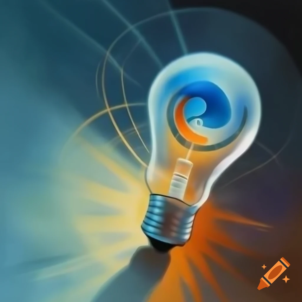 Sprites encircling in vintage light bulb, ink line art on Craiyon