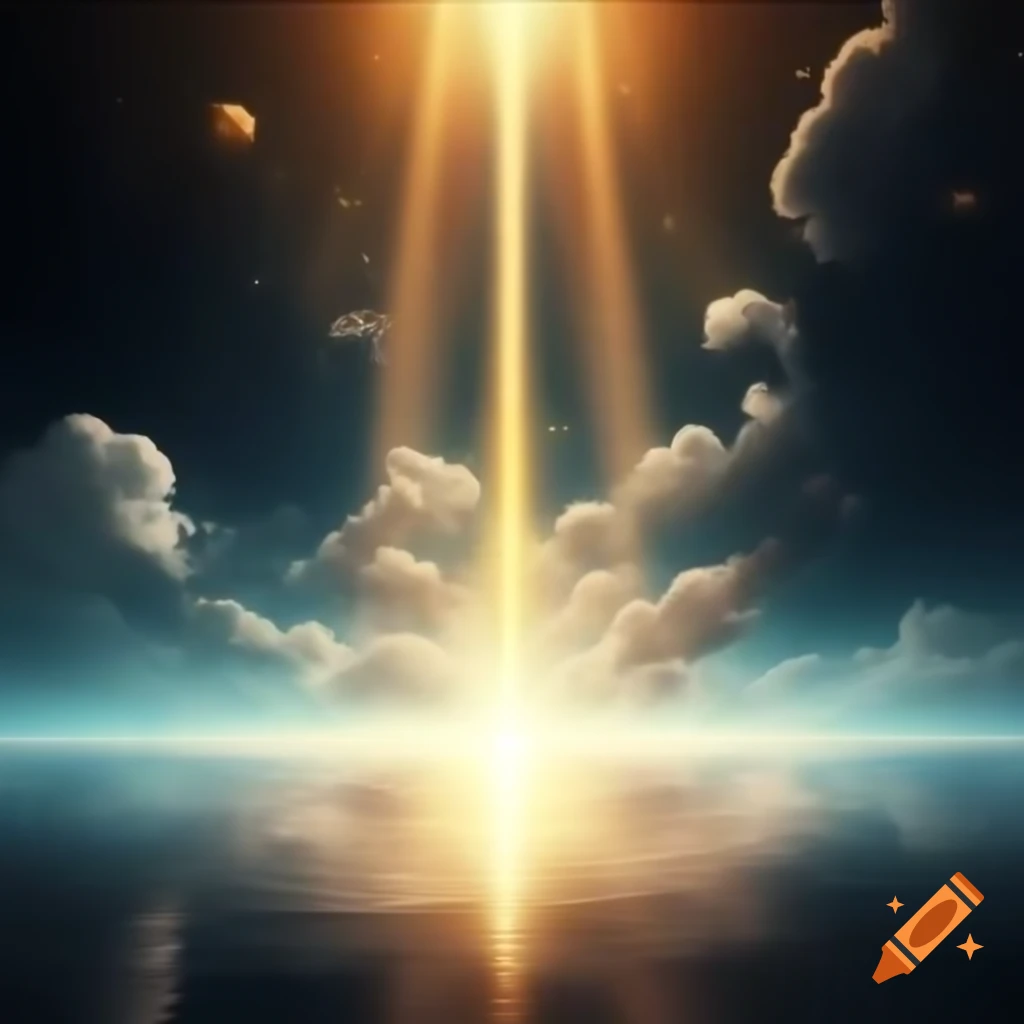 Ethereal background design for YouTube thumbnail themed 'holy worship ...