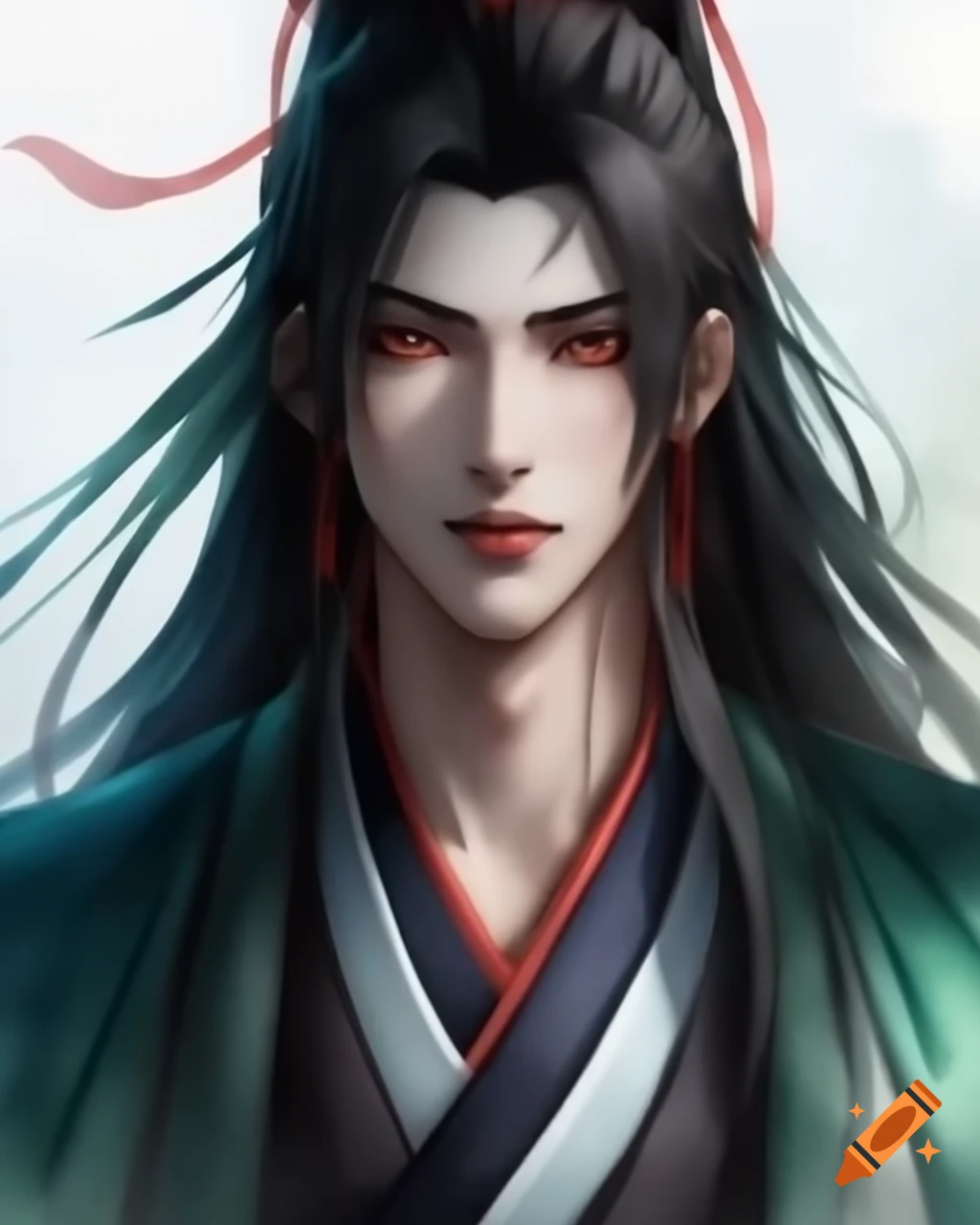 Wuxia warrior with alluring features and slender muscular build on Craiyon