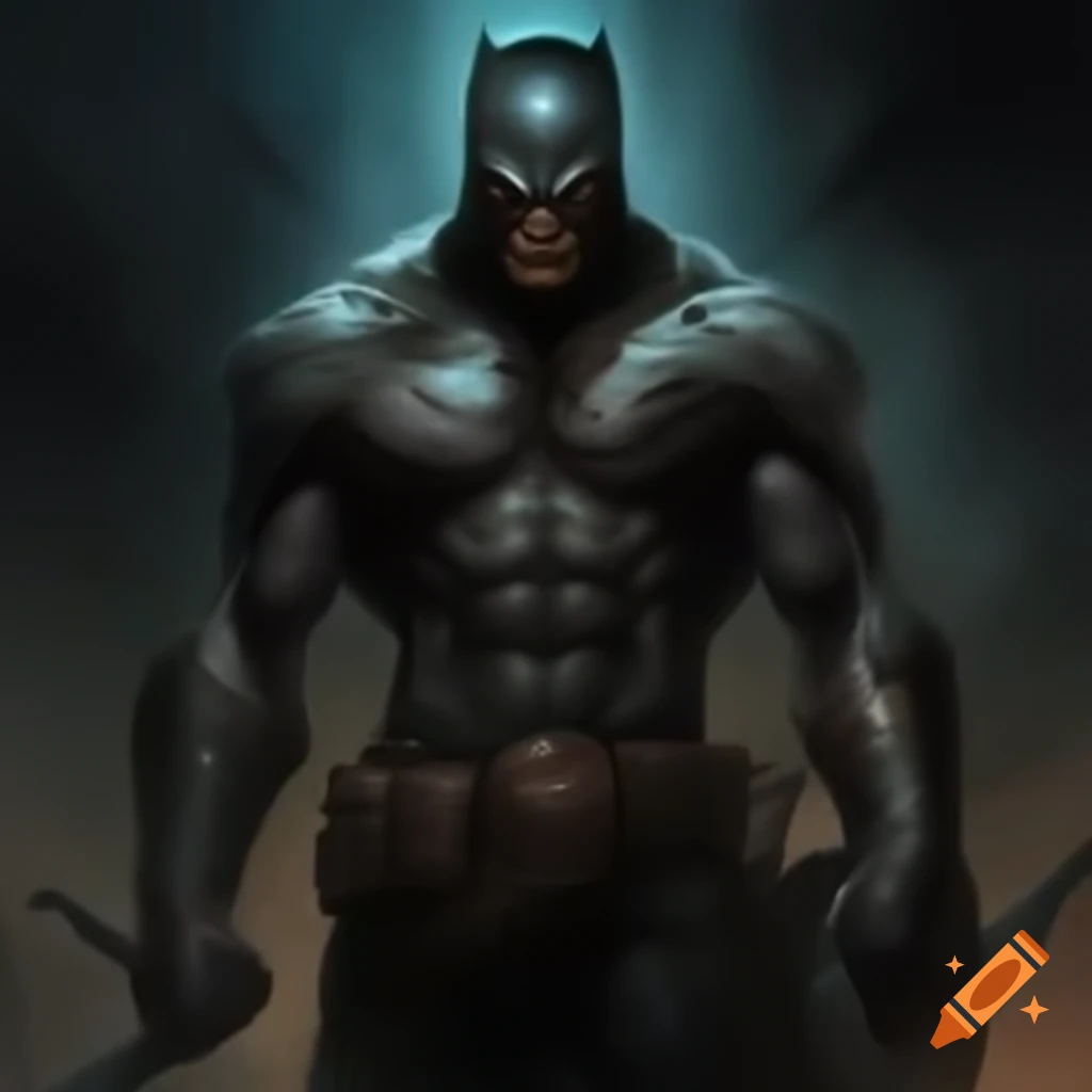 Tall, muscular superhero character with a menacing appearance and ...