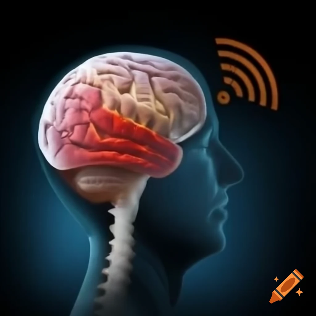 Humorous depiction of brain reboot and Wi-Fi router comparison on Craiyon