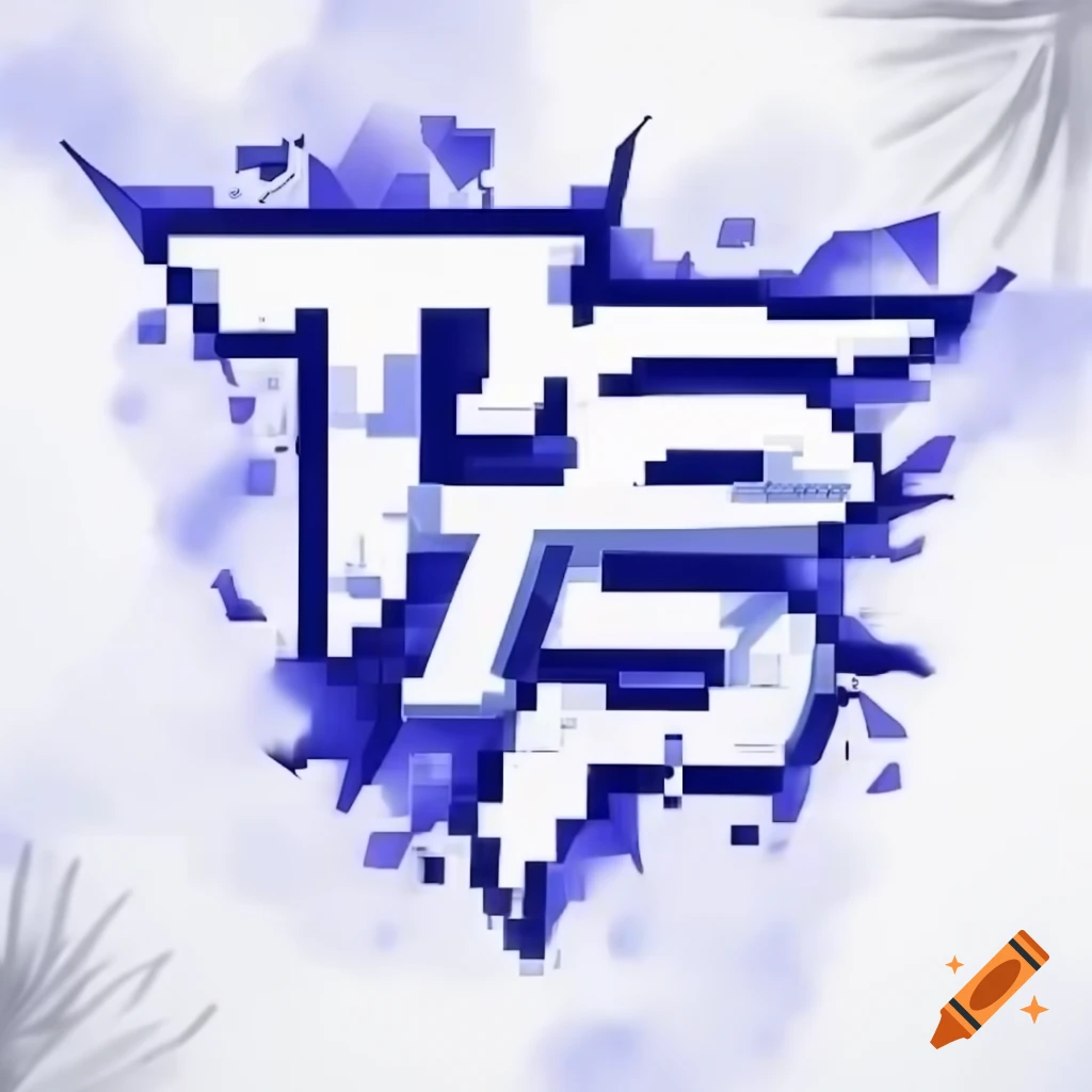 Dynamic crest design logo for gaming t-shirt company, modern pixel art ...