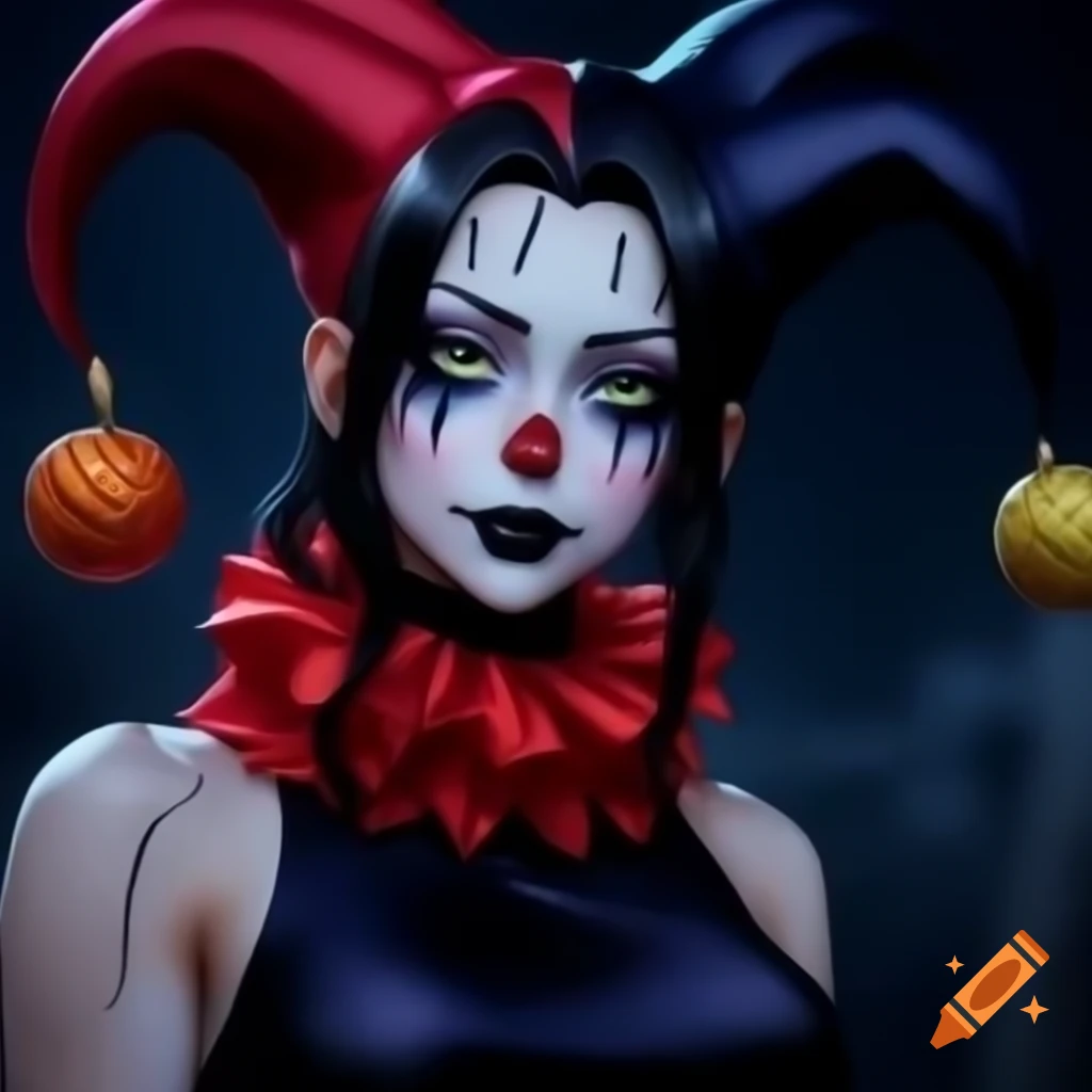 Female jester in jujutsu kaisen anime style on Craiyon