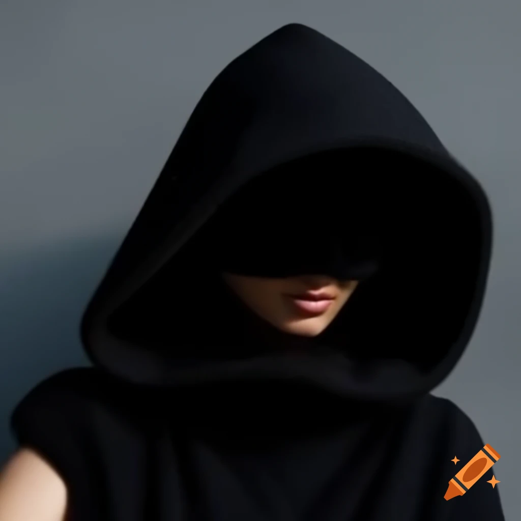 Black hood garment, versatile fashion accessory on Craiyon