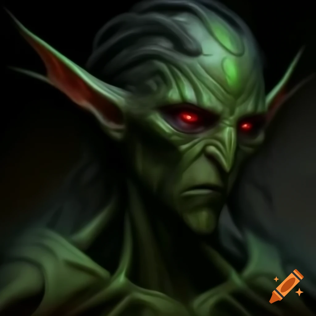 Gender neutral warlock patron in humanoid form made of ooze, green and ...