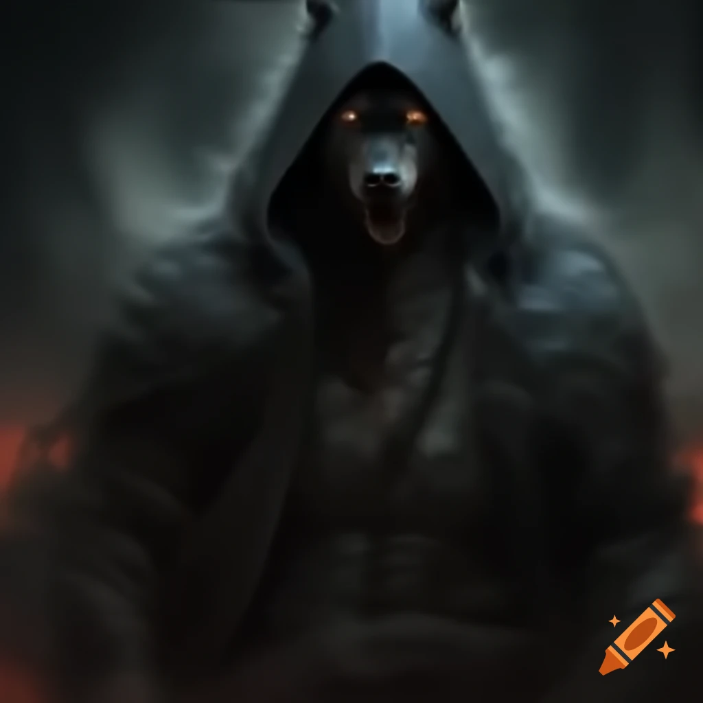 Symbolic representation of death wolf on Craiyon