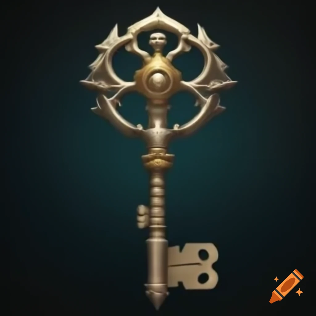 Intricate fantasy key design on Craiyon