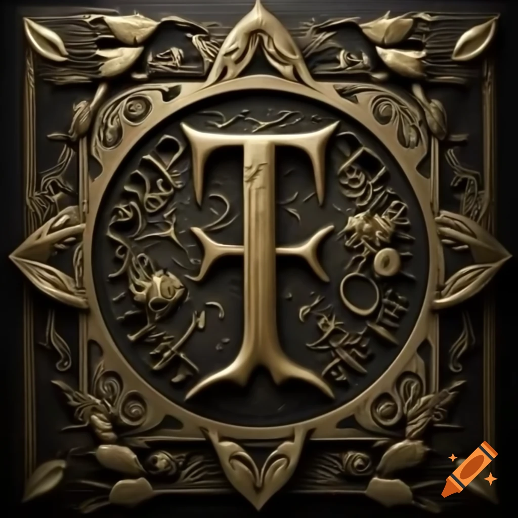 Ornate medieval calligraphy of letter G with gold leaf and Germanic ...