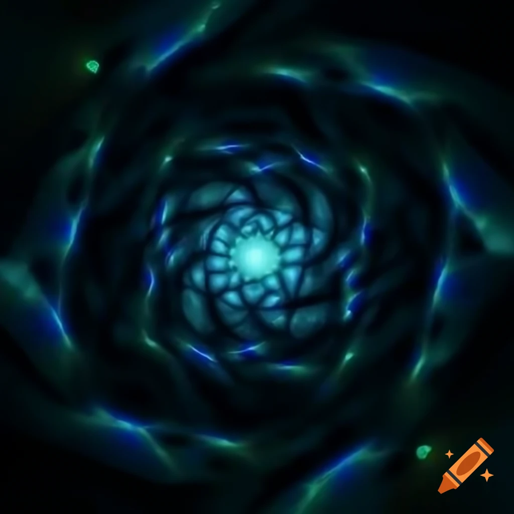 Singularity bending spacetime, dark and dense on Craiyon