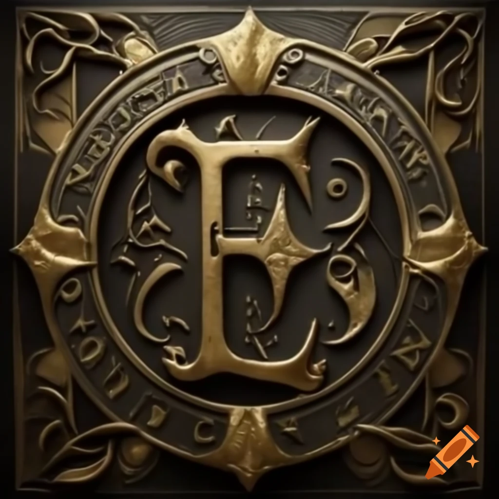 Ornate medieval calligraphy of letter G with gold leaf and Germanic ...