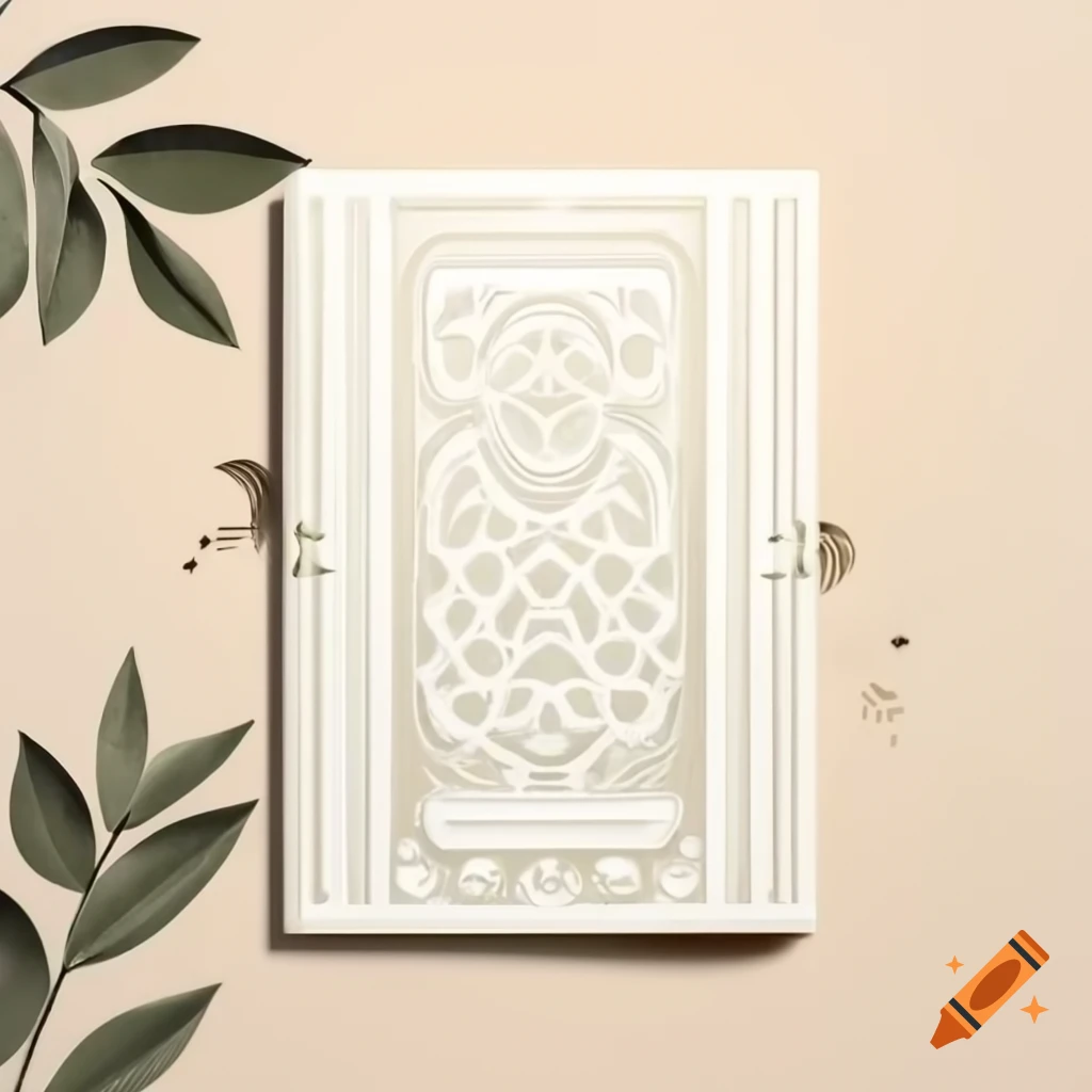 Refined notepad cover design with soft beige background and gradient on ...