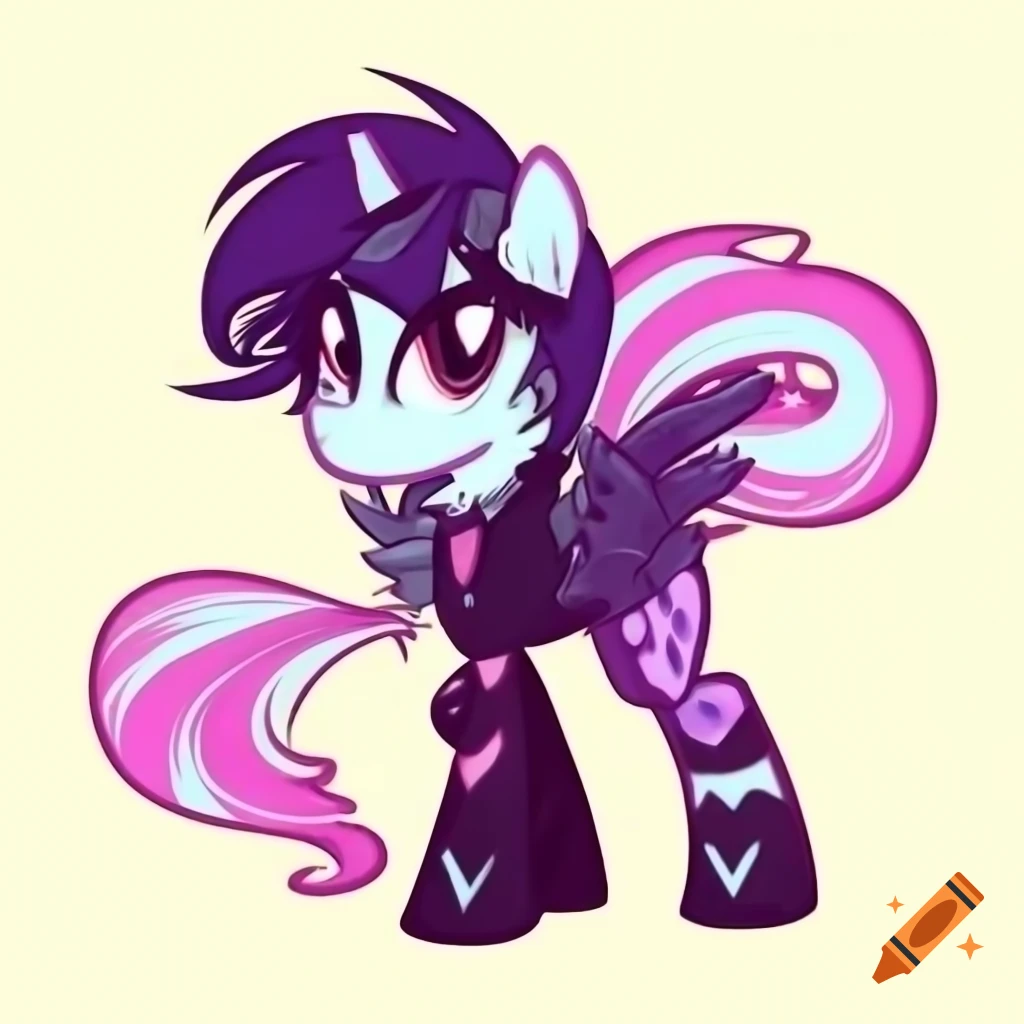 My little pony character with gothic-inspired design and edgy ...
