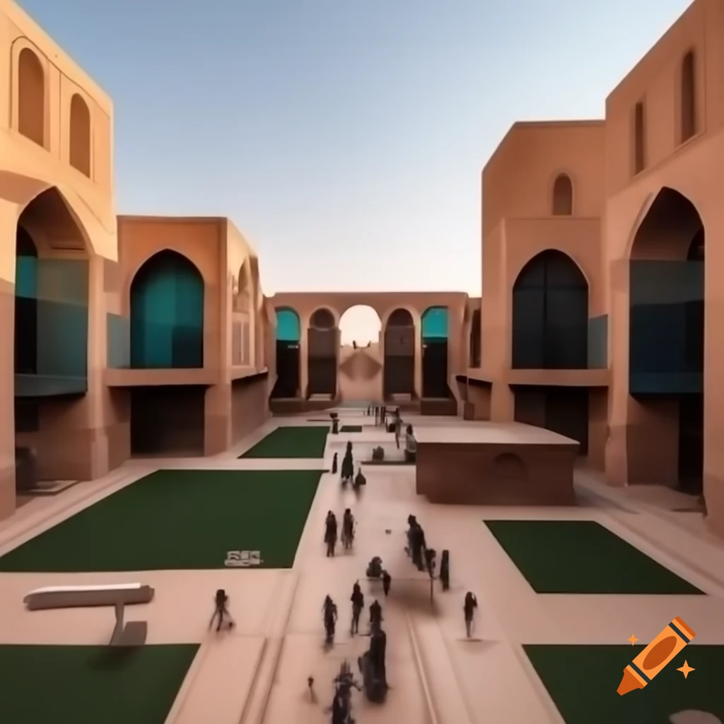 Contrast of Yazd's traditional mud-brick architecture featuring ...