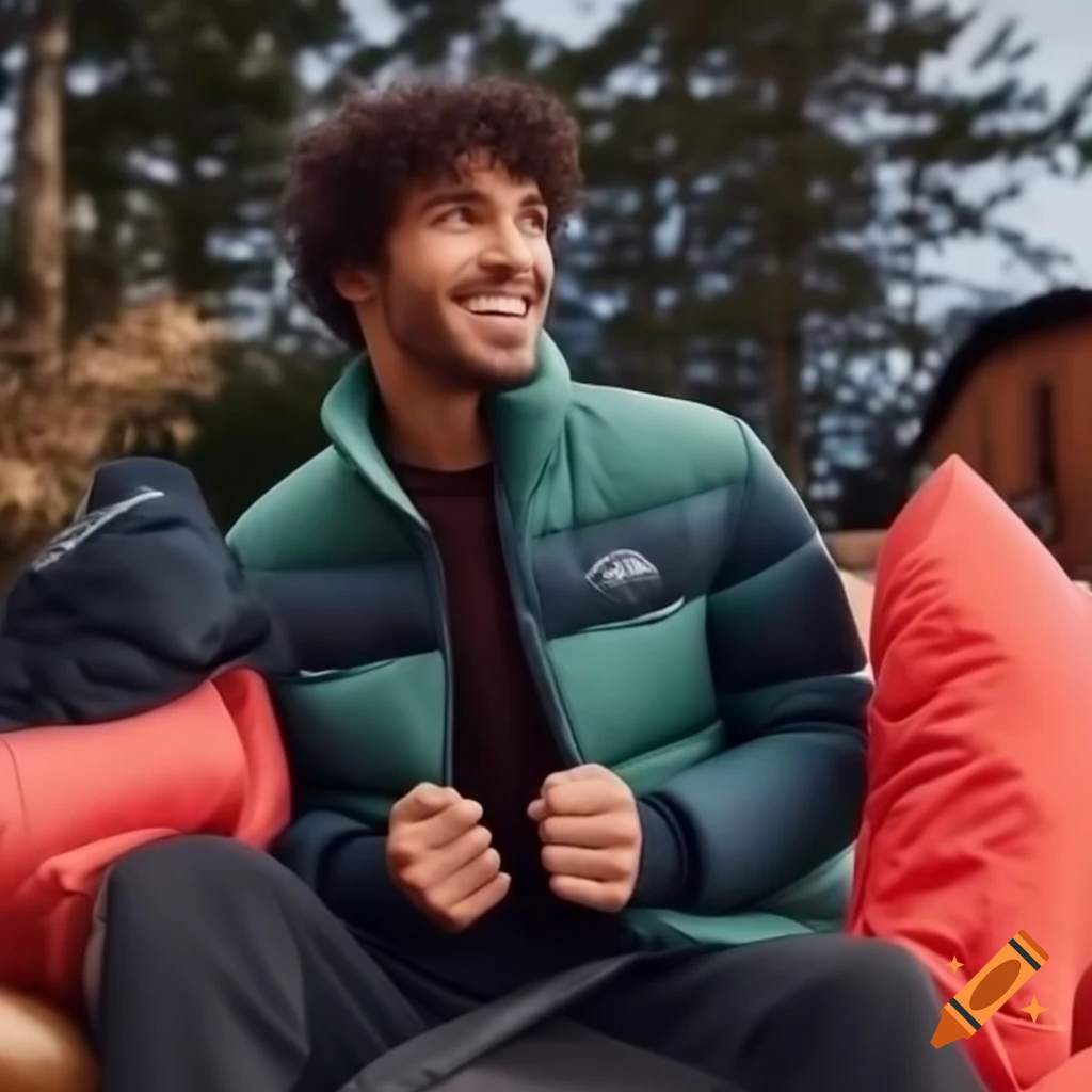 Drippy puffer jacket with a stylish design on Craiyon